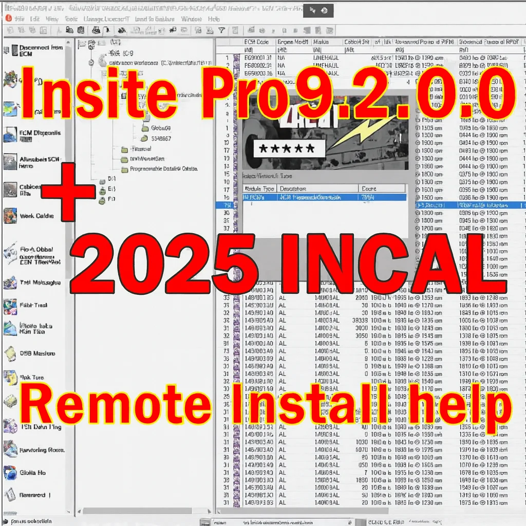 Insite Pro 9.2.0 +2025 INCAL DATA file with ECM Password Removal [with ...