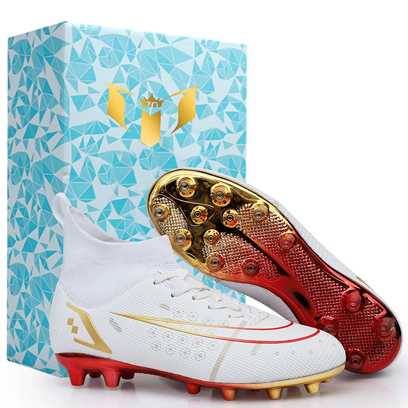 New Men Football Shoes Comfortable Soccer Shoes Cleats Non-slip High ...