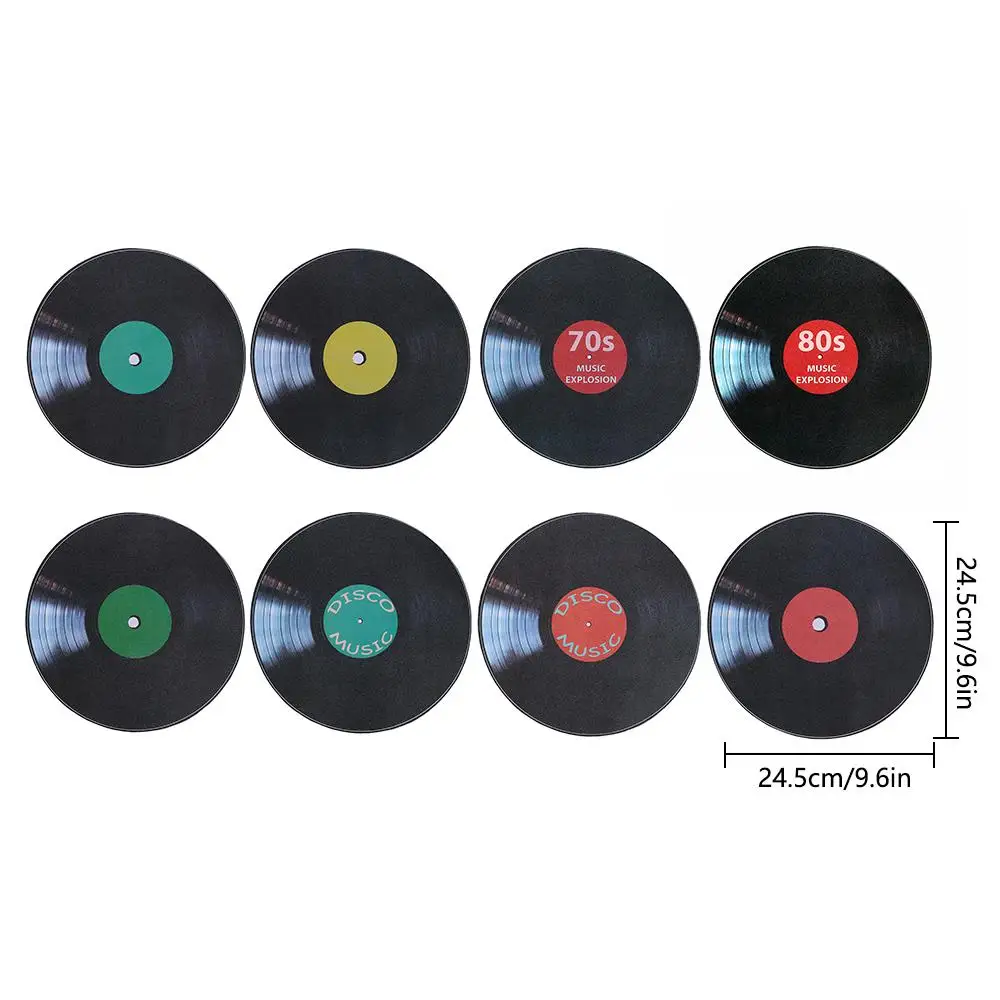 Home Decor 8pcs Vinyl Record Wall Stickers Vintage Vinyl Record Decals ...