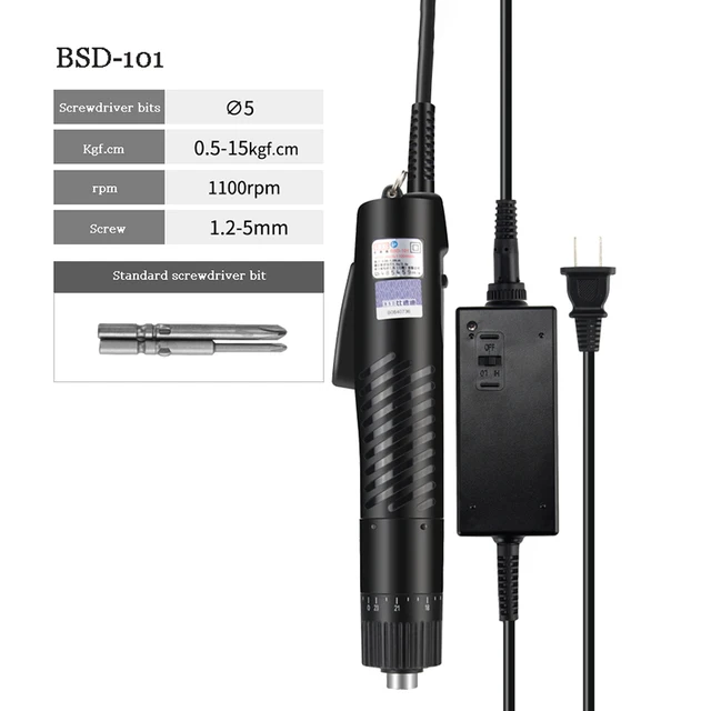 BSD-101 반자동 전원 스크루 드라이버, 핸드 드릴 도구, 소형 스트레이트 핸들, 산업용 전기 스크루 드라이버, 220V DC