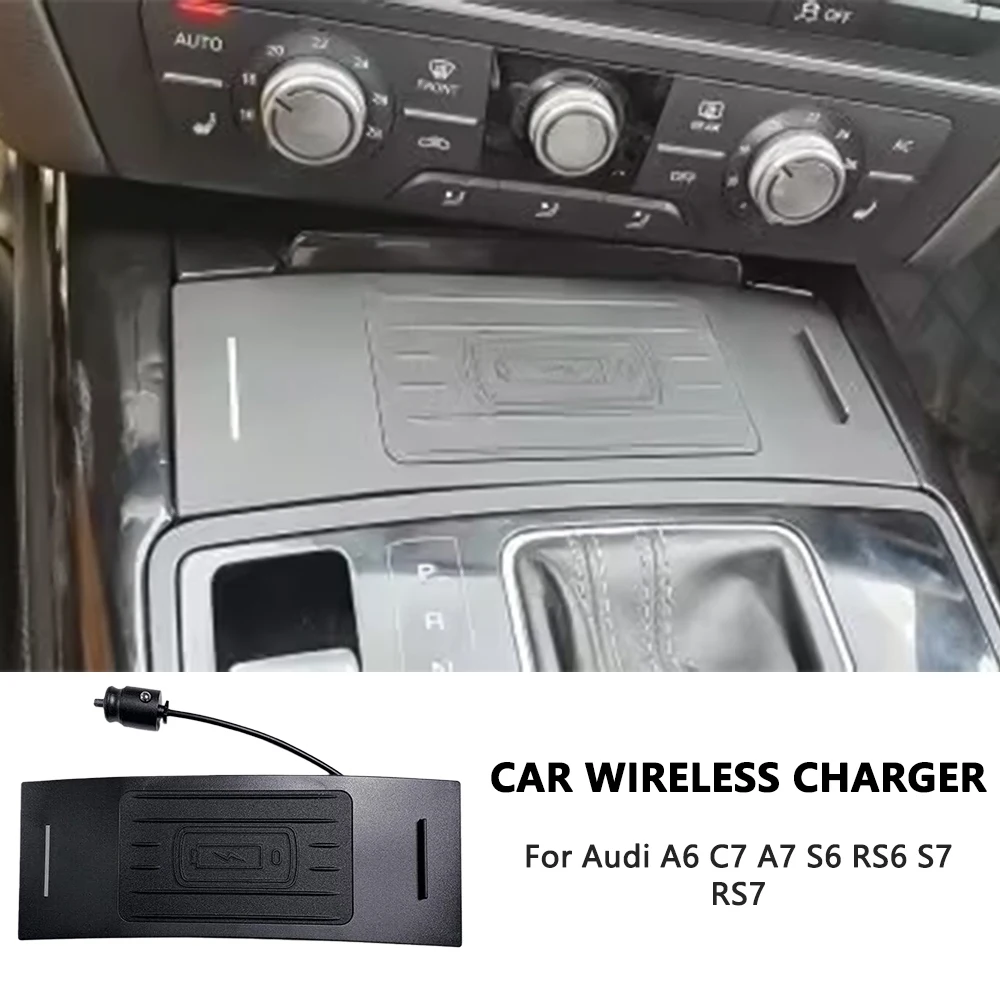 15W-Car-qi-wireless-charger-for-Audi-A6-C7-A7-RS6-2012-2018-charging ...