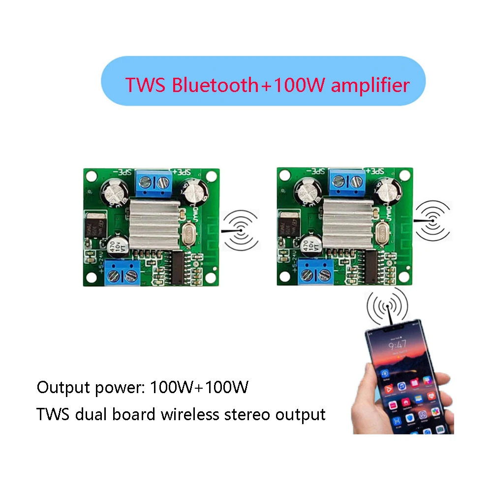 100W-amplifier-TWS-speaker-module-receives-Bluetooth-TPA3116-high-power ...