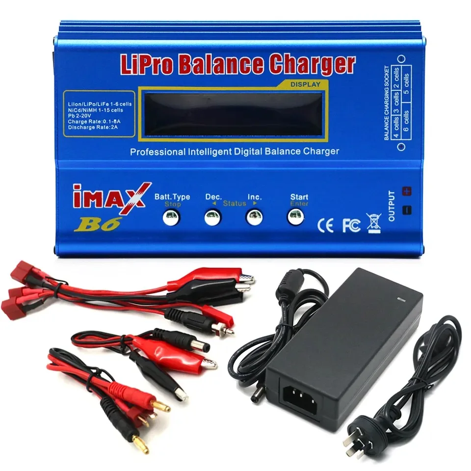 IMAX B6 80W Digital RC Balance Charger Discharge for LiPo NiMH NiCd ...