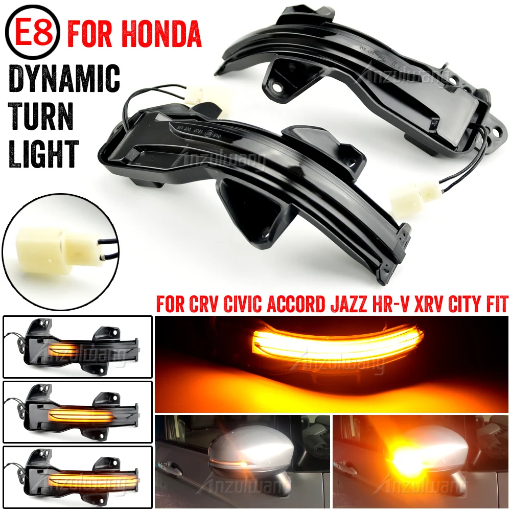 2PCS Dynamic LED Side Door Wing Turn Signal Light Mirror Indicator Lamp ...