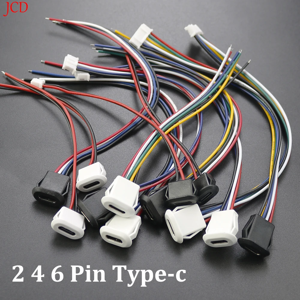 2-10PCS-USB-Type-C-Waterproof-USB-Connector-Direct-compression-female ...