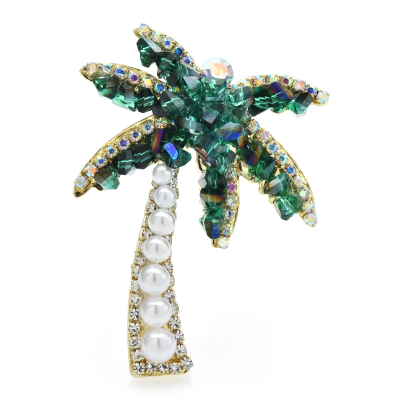 Wuli-baby-Handmade-Crystal-Coconut-Tree-Brooches-For-Women-Unisex-Pearl ...