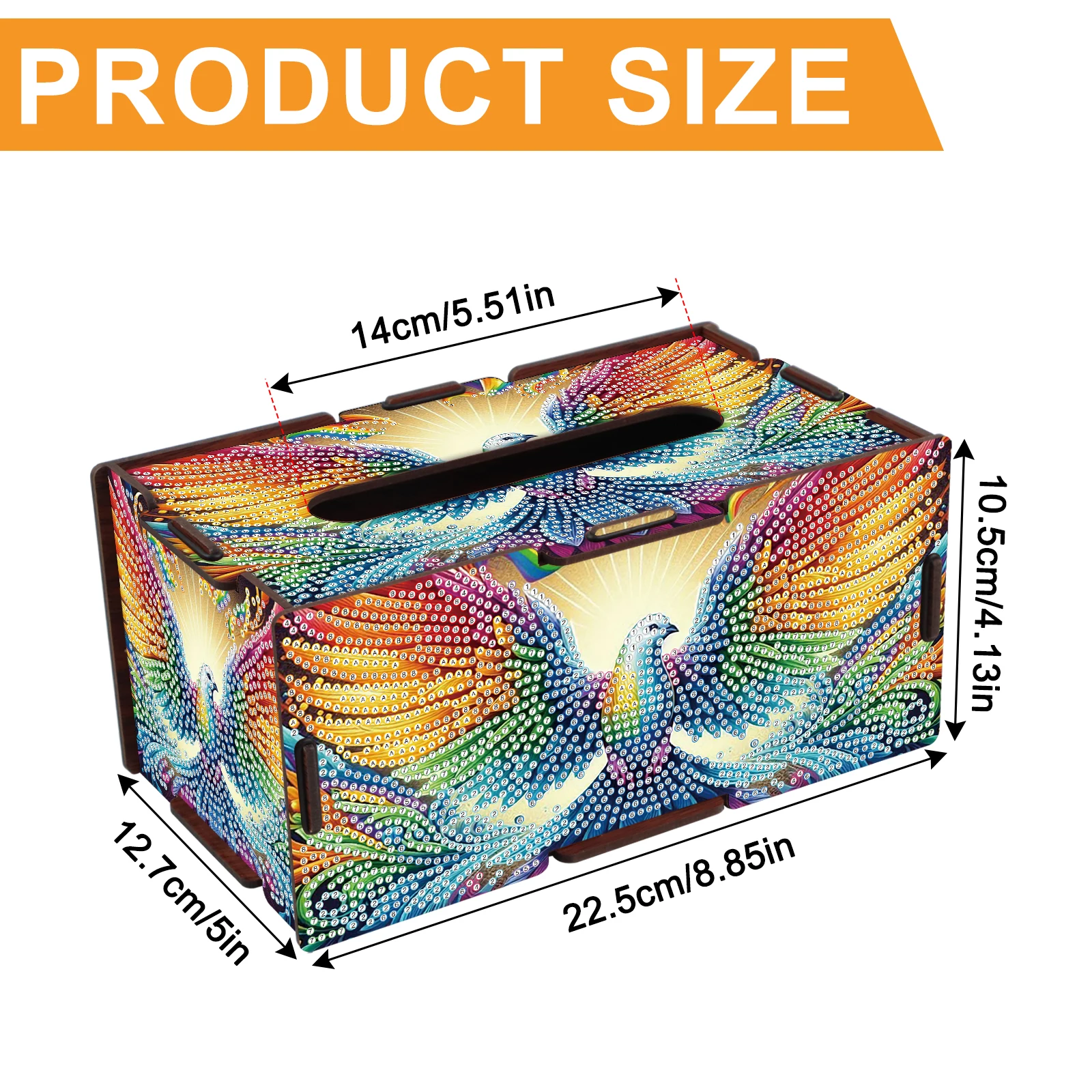 Diamond Art Painting Tissue Box Kits,Colorful Theme Special Shape ...