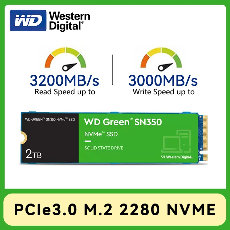 Western-Digital-Wd-Green-Sn350-Nvme-Ssd-Pcie-3-0-M-2-2280-500G-960G ...