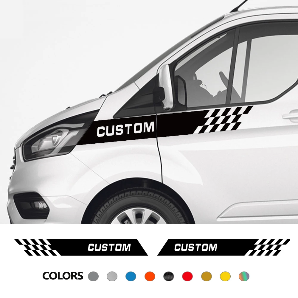 2Pcs/Lot Car Stickers Camper Sport Styling Stripes Vinyl Decals For ...
