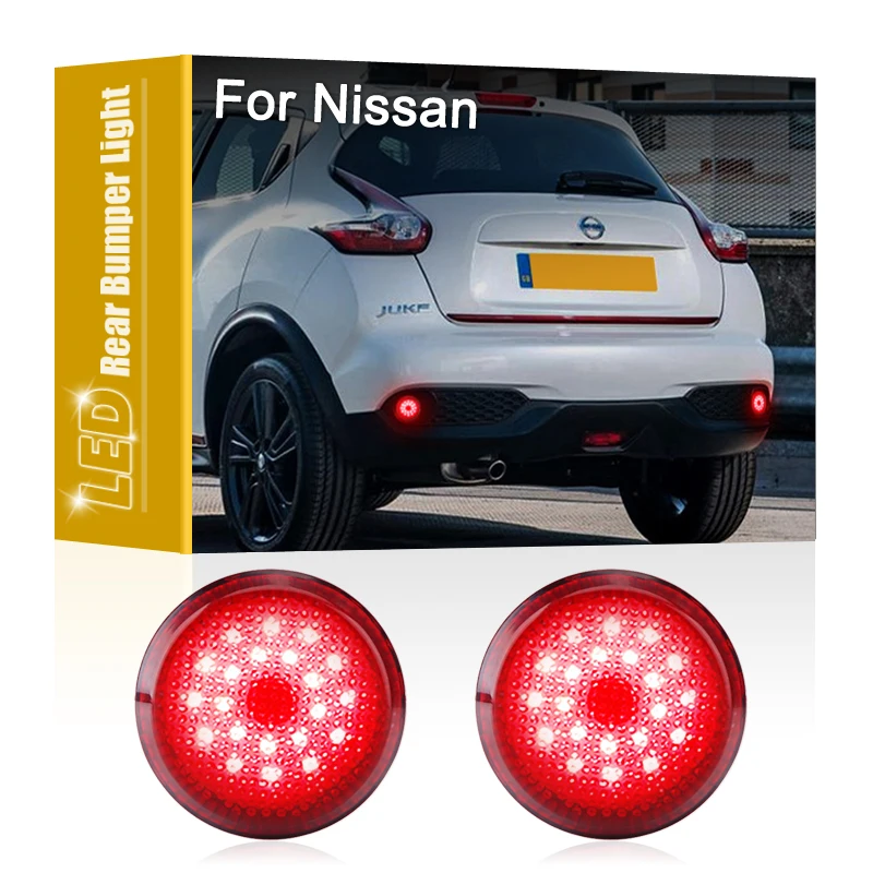 2Pcs LED Taillight Rear Bumper Lamp Assembly Red Running Brake Light ...