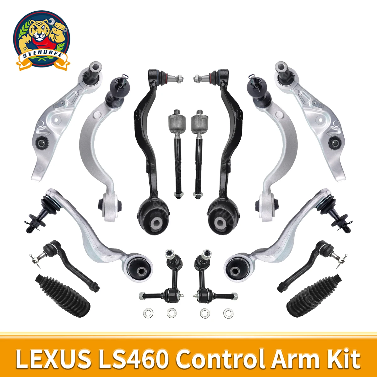 Svenubee-16pcs-Front-Upper-Lower-Control-Arm-Sway-Bar-Tie-Rod-Kit-for ...