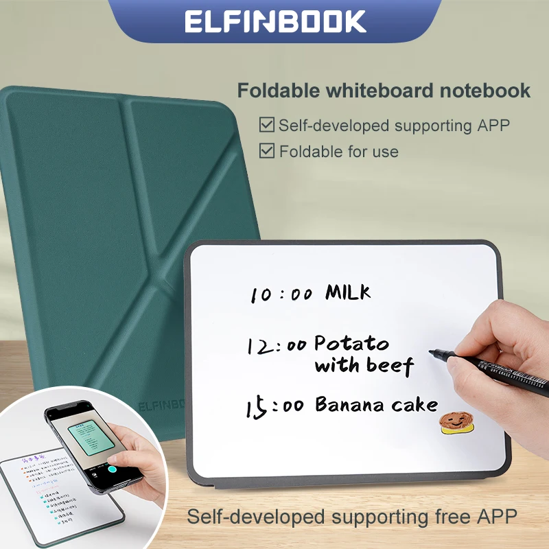Foldable and Reusable Whiteboard Notebook Magnetic Set with Whiteboard ...