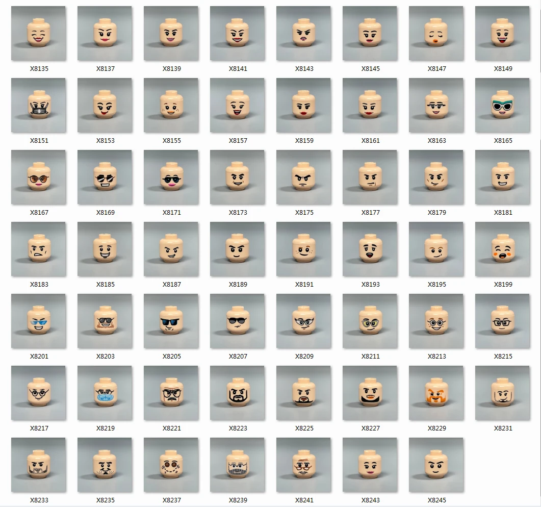5pcs-MOC-Bricks-Hollow-Flesh-Face-Expression-Head-For-4cm-Figure-DIY ...