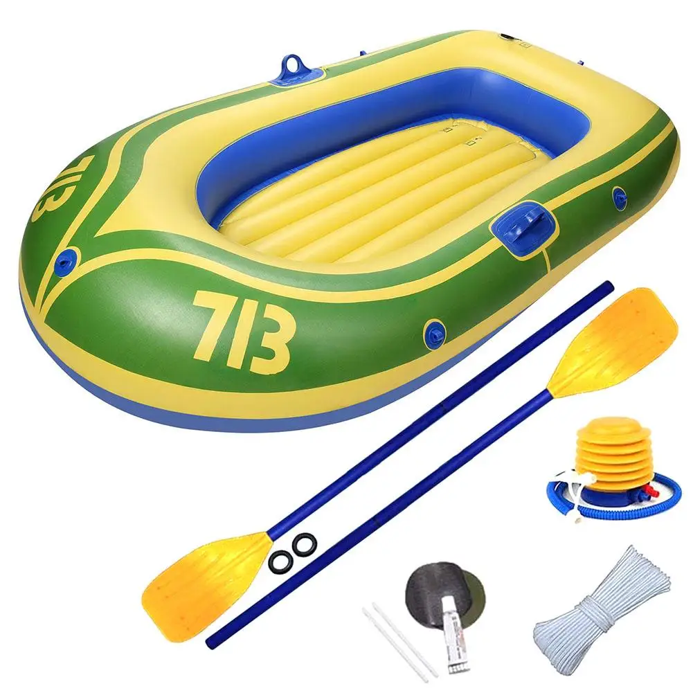 Inflatable-Boat-Swimming-Pool-Lake-Float-Raft-Portable-Fishing-Boat ...