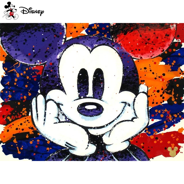 Mickey Mouse Acrylic Painting