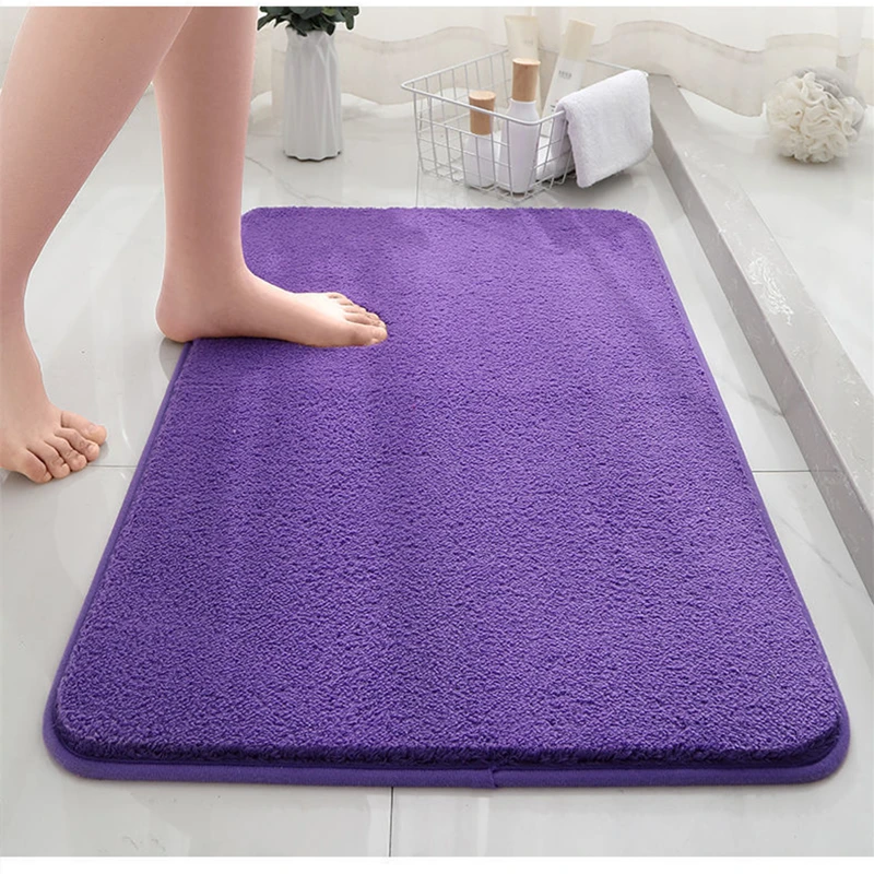 Effen Kleur Pluizige Badkamer Mat Anti Slip Bad Tapijten Deurmat Voor ...