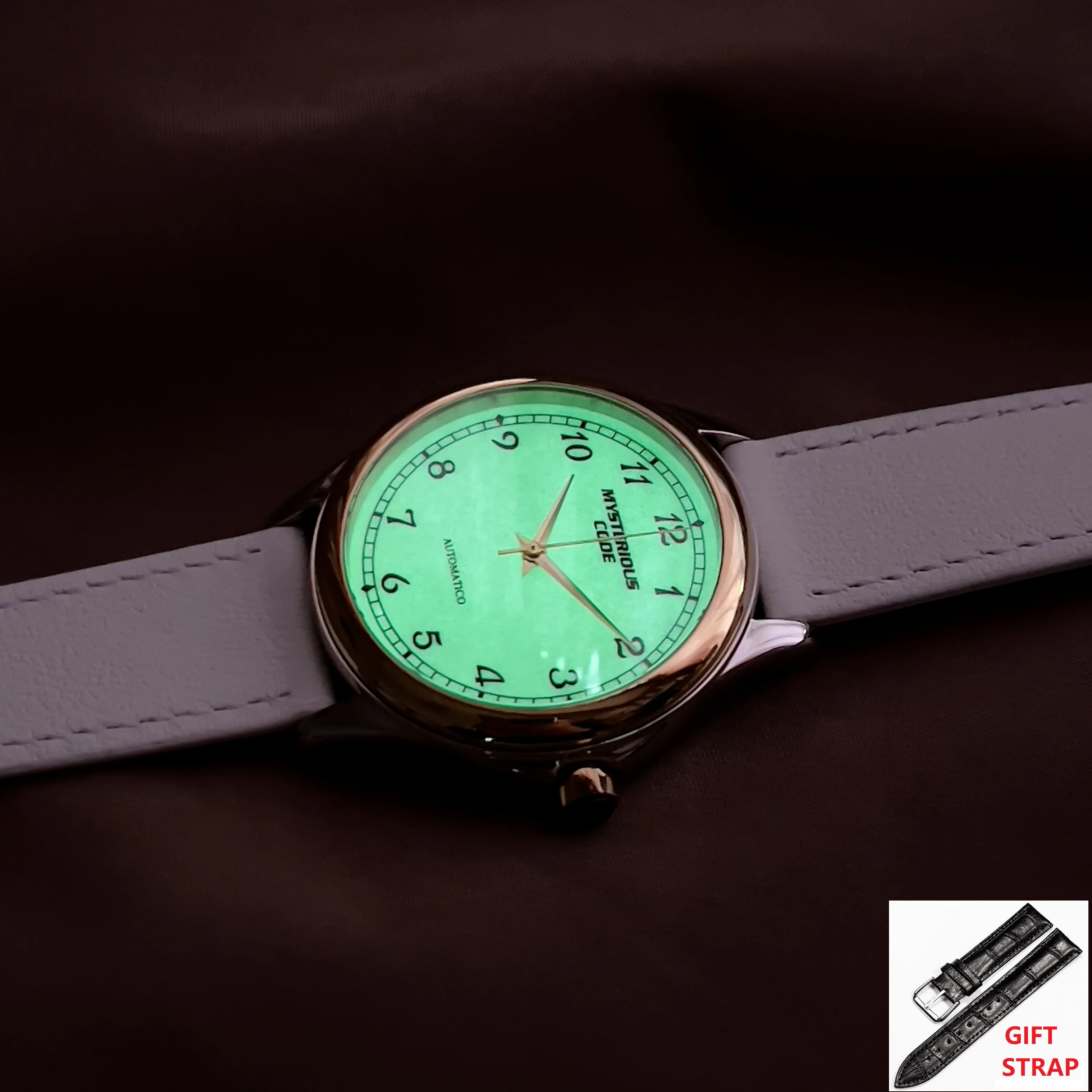 SEAGULL-ST2130-Movt-Automatic-Watch-Vintage-Classic-Waterproof-Leather ...