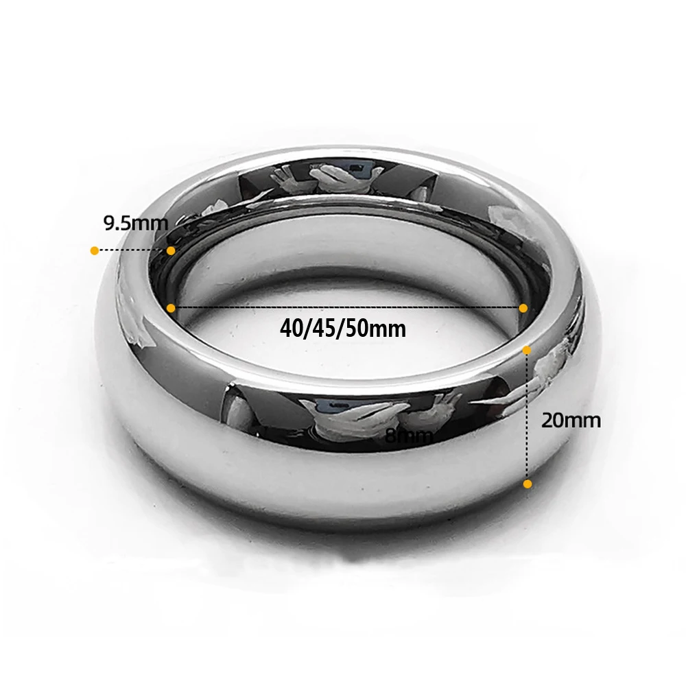 Super Smooth Penis Ring Sex Toys For Men Stainless Steel Large Cock ...
