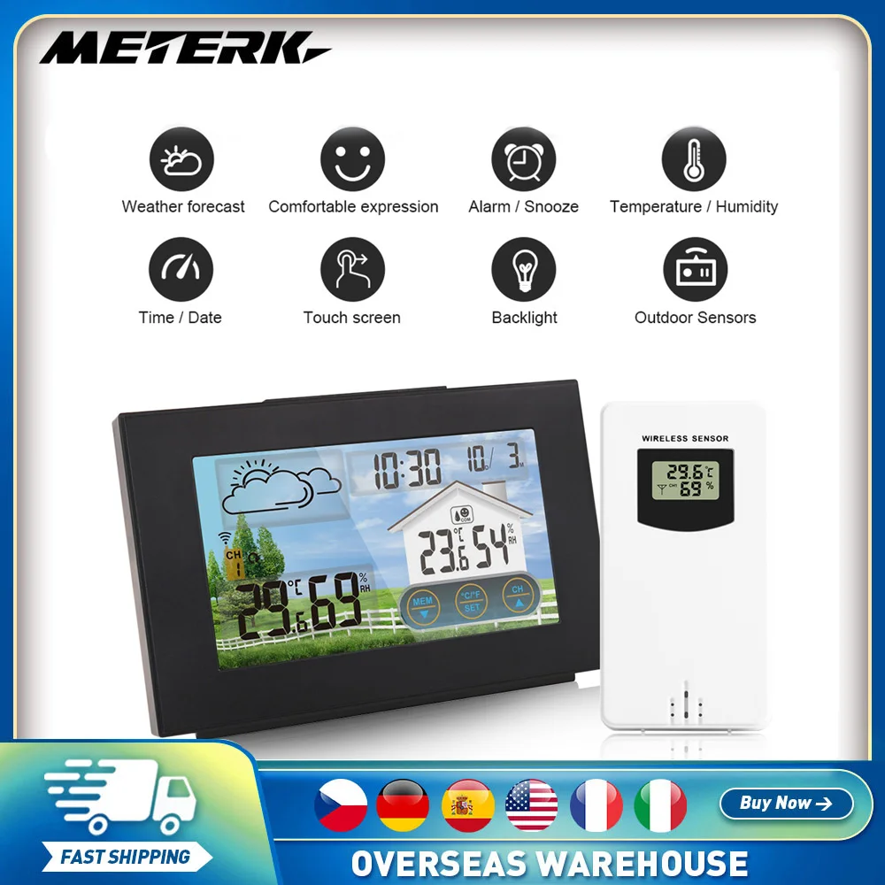 Multi-function-Weather-Station-Alarm-Clock-Wireless-Outdoor-Sensor ...