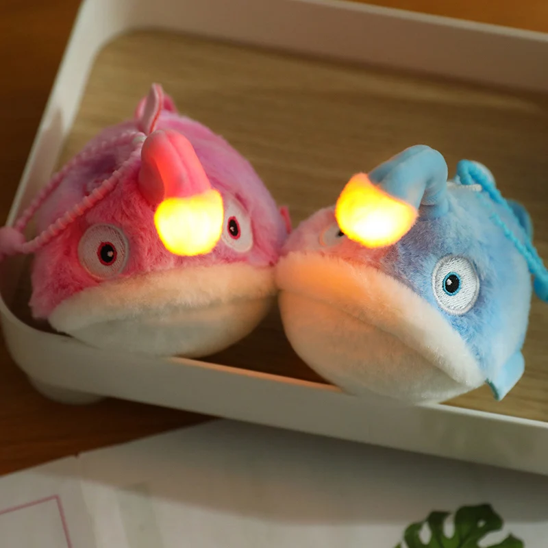 Creative-Fun-Kissfish-Glow-Plush-Pendant-Blue-Pink-Monkfish-Couple ...