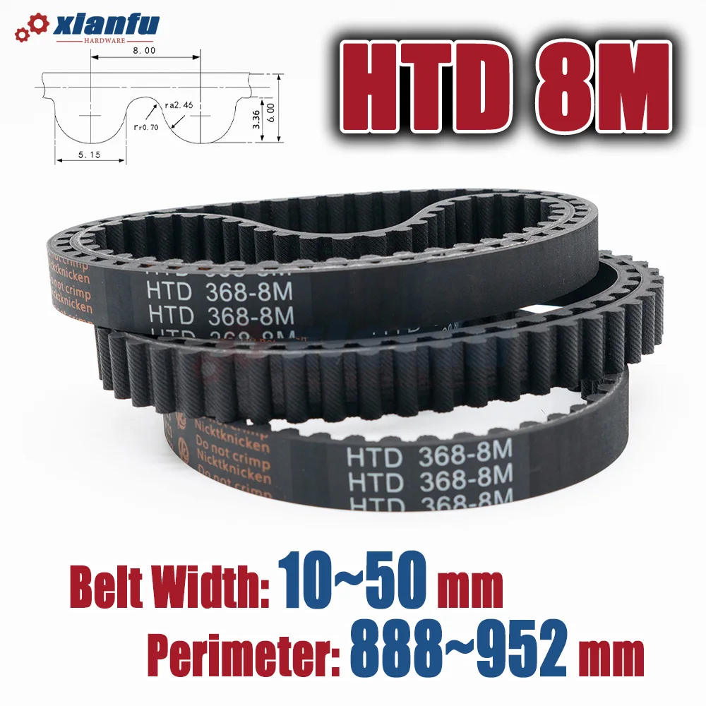HTD 8M Rubber Timing Belt Perimeter 888 896 904 912 920 928 936 944 ...