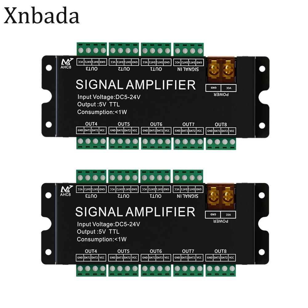 WS2812B-8CH-Signal-LED-Strip-Amplifier-SPI-TTL-Signal-Output-for-WS2811 ...