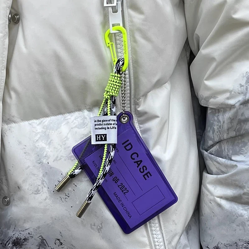 Card-Holder-Lanyard-For-Keys-Fluorescent-Color-Key-Chain-Decorate ...