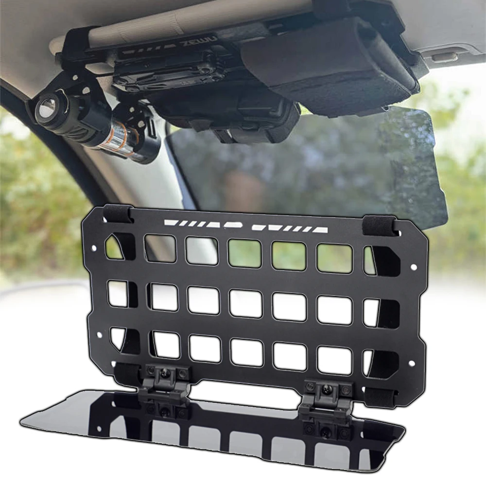 Tactical Sun Visor Hanging Board Aluminum Alloy Molle Vehicle Storage ...