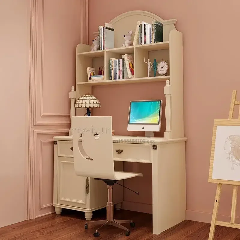 Modern-Simple-Minimalism-Student-Writing-Desk-American-White-Computer ...