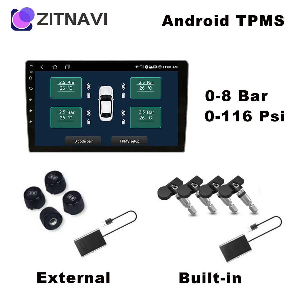 TPMS-for-Car-Radio-multimedia-Player-Tire-Pressure-Monitoring-System ...