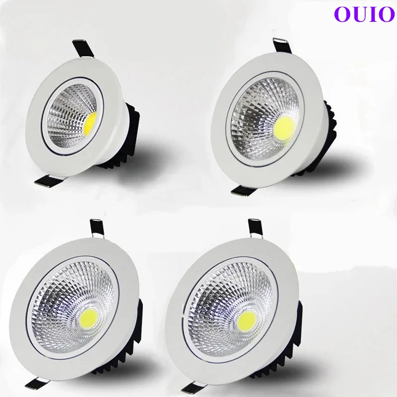 Super Bright Recessed Dimmable LED Downlights 5W 7W 9W 12W 15W 20W COB ...
