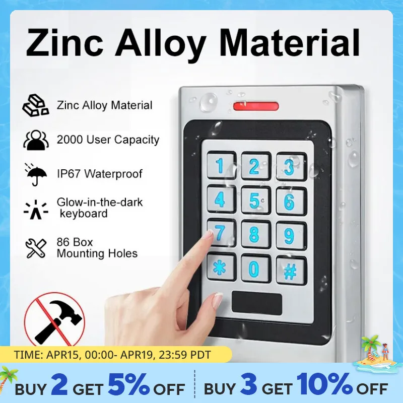 RFID-125KHz-EM-Card-2000-Users-Metal-Door-Access-Control-IP67 ...