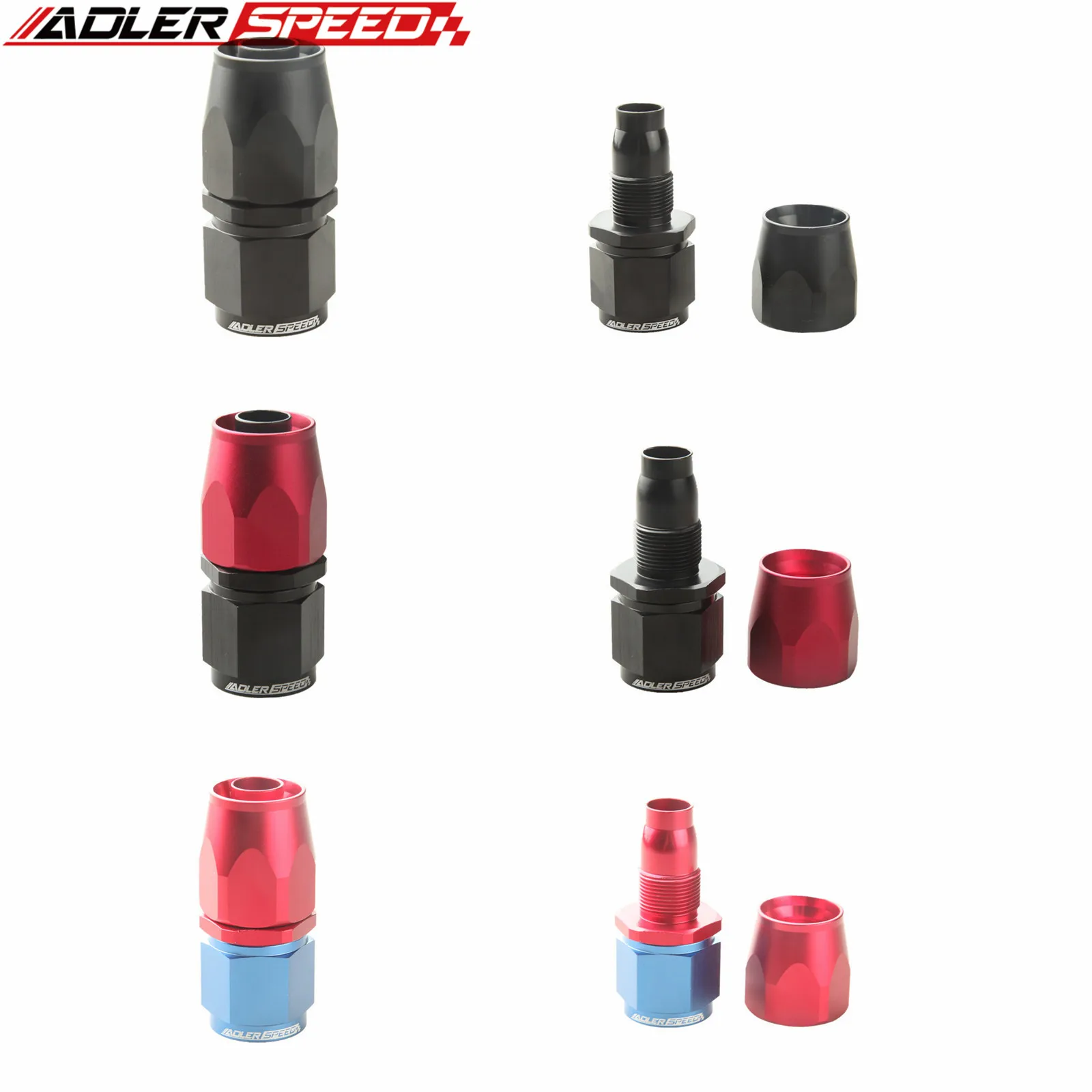 AN4 AN6 AN8 AN10 AN12 AN16 Straight 0 Deg Oil Fuel Swivel Hose End ...