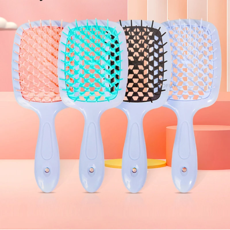 Tangled-Hair-Comb-Detangling-Hair-Brush-Massage-Combs-Hollow-Out-Wet ...