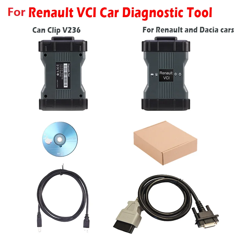 For Renault VCI Automotive Diagnostic Tool For Dacia Vehicle with Can ...