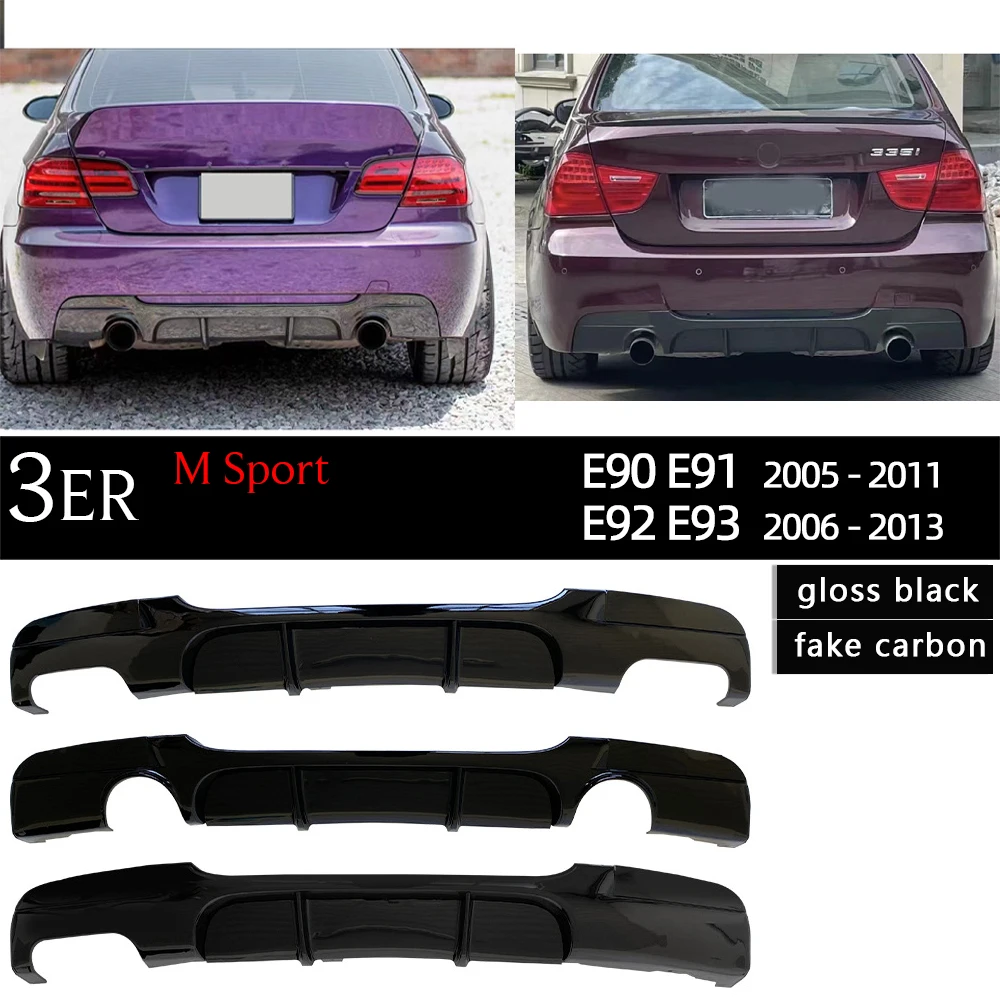 E92-Diffuser-Gloss-Black-Rear-Bumper-Cupspoiler-Diffuser-Lip-for-BMW-3 ...