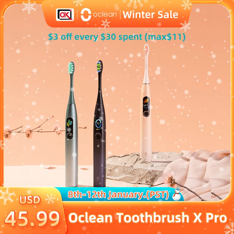 New-Oclean-X-Pro-Sonic-Electric-Toothbrush-Color-Touch-Screen-Oral-Care ...