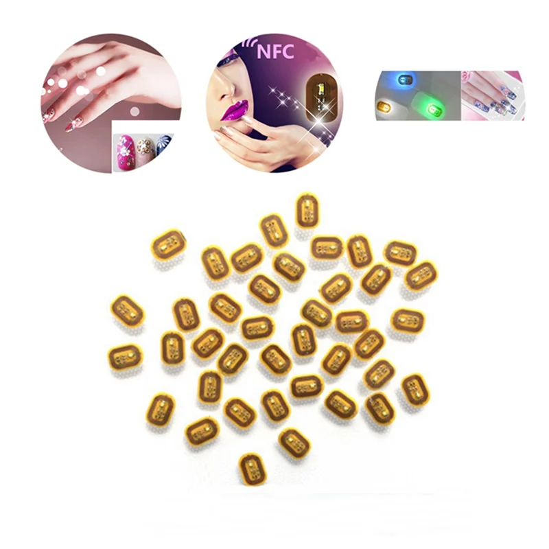 5Pcs-NFC-Flash-Nail-Sticker-LED-Bare-Chip-Intelligent-Luminous-Nail ...