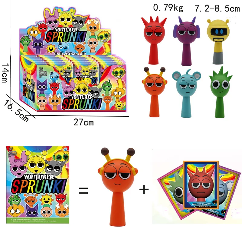 Juego de 24 paquetes de figuras Sprunki, juguetes, figuras Sprunki, 6 ...