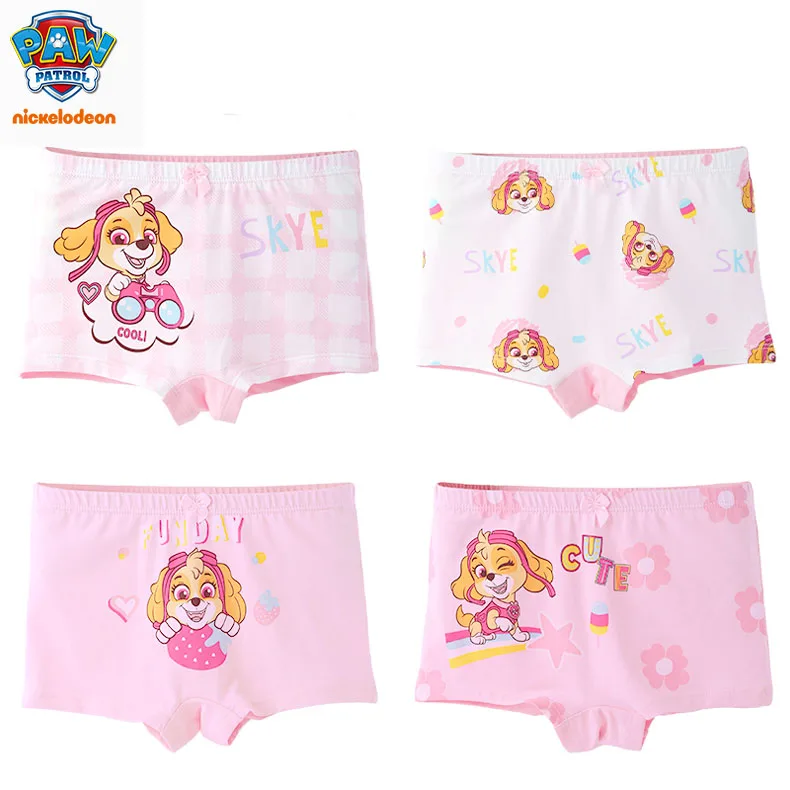 Lot-de-4-boxers-Pat-Patrouille-pour-fille-cale-ons-courts-en-coton-de ...