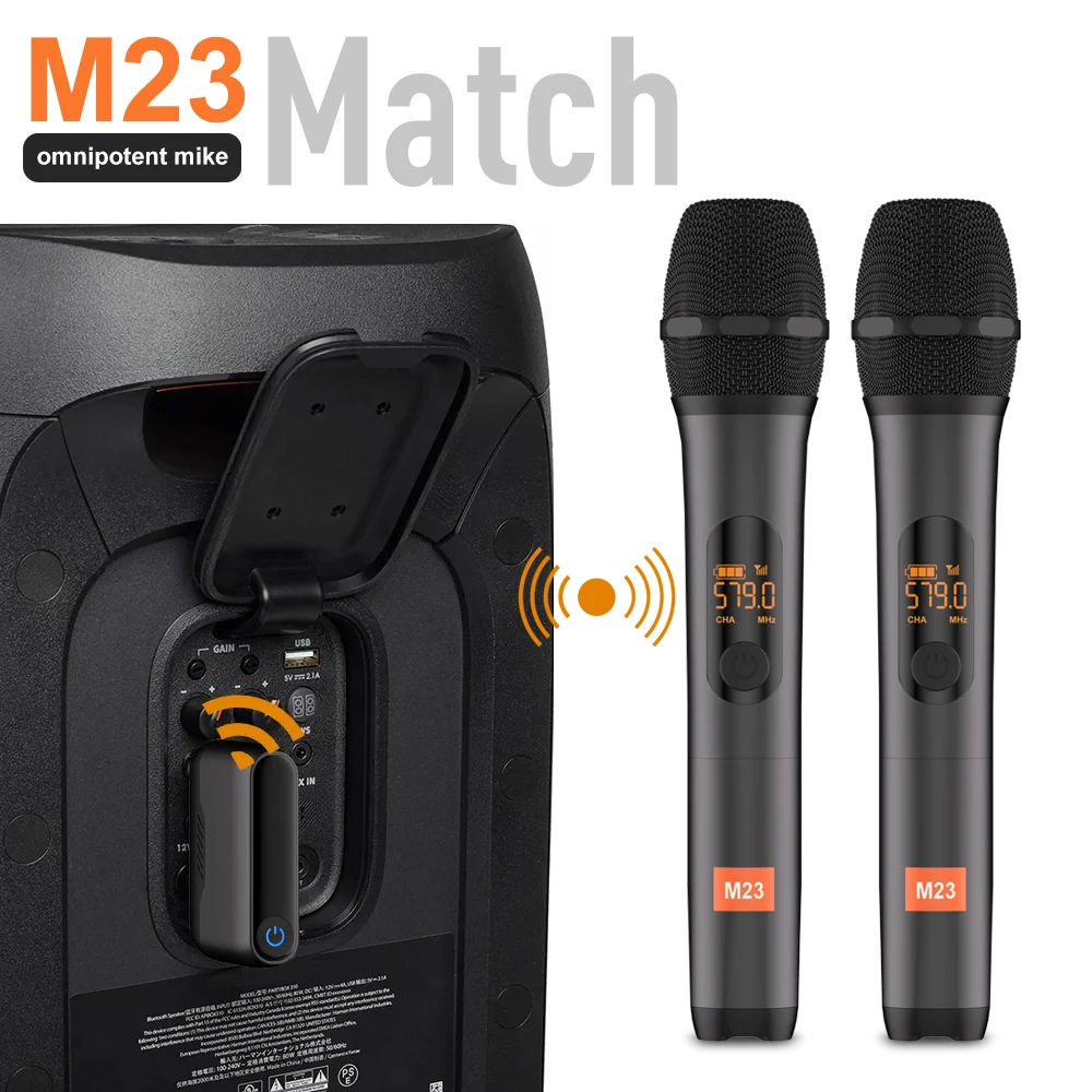 Wireless Microphone M23 UHF Recording Universal Karaoke Mic With ...