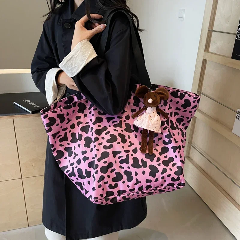 Oversized-Cloth-Shopping-Bag-For-Women-Fashion-Leopard-Printing-Eco ...