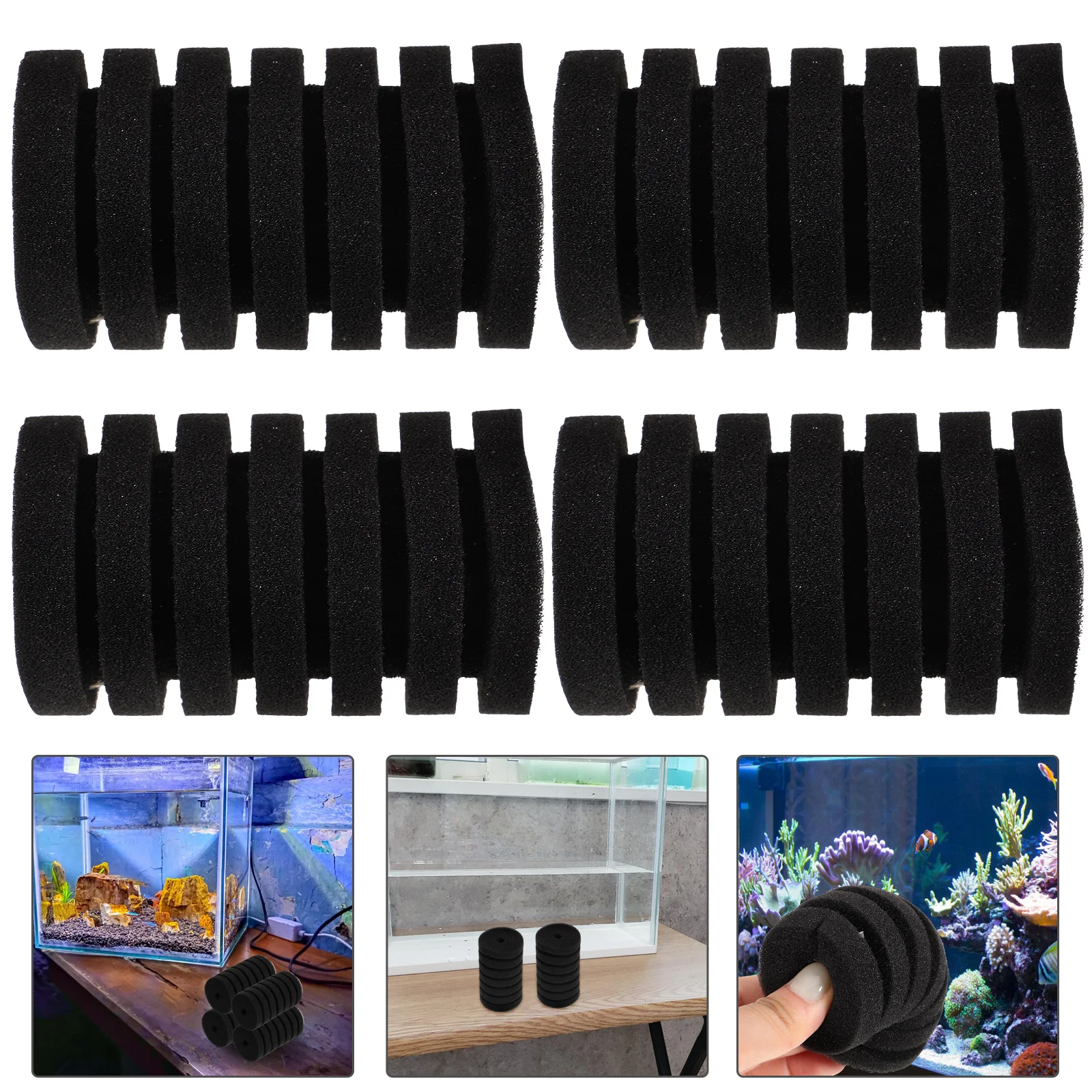 4pcs-Aquarium-Pre-Filter-Sponge-Aquarium-Sponge-Replacement-Filter ...