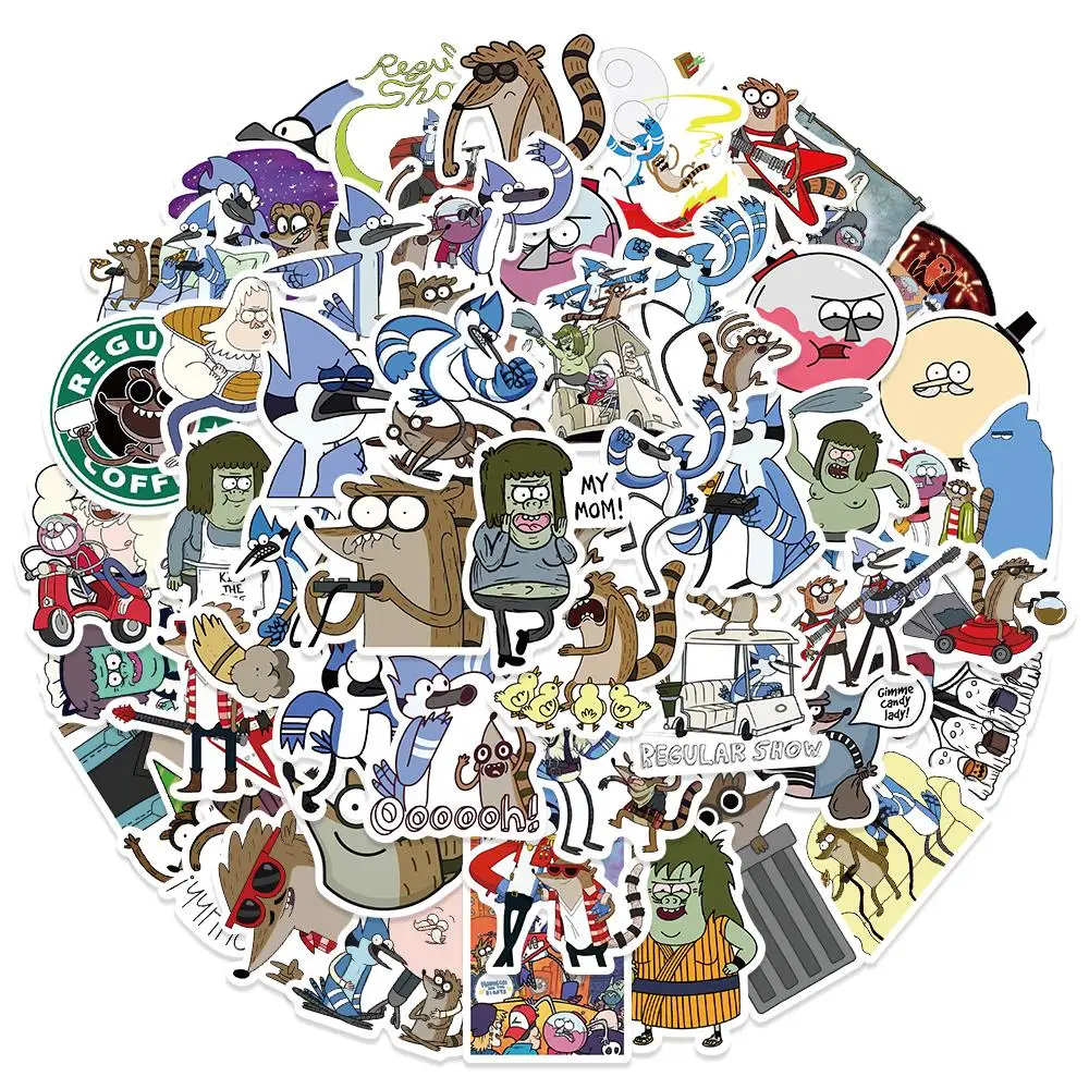 10-52Pcs-Classic-Cartoon-TV-Show-Regular-Show-Stickers-Waterproof-Vinyl ...