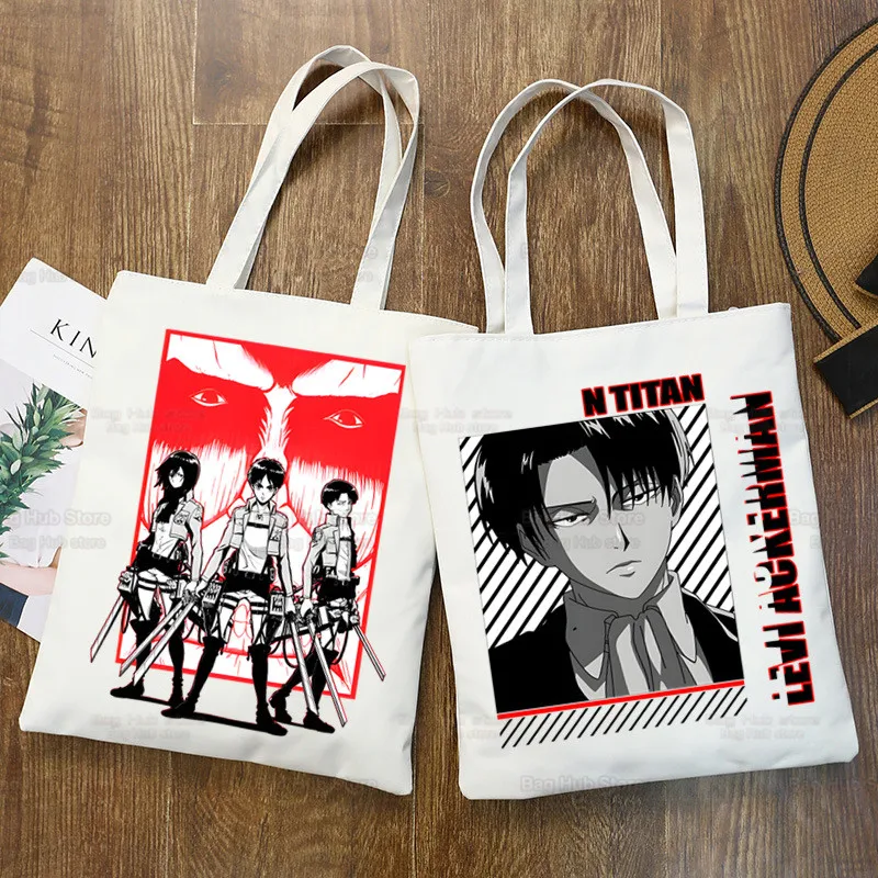 Shingeki No Kyojin Shopping Bag Attack On Titan Shopper Eco Canvas Shopper Liberty Eren Levi ...
