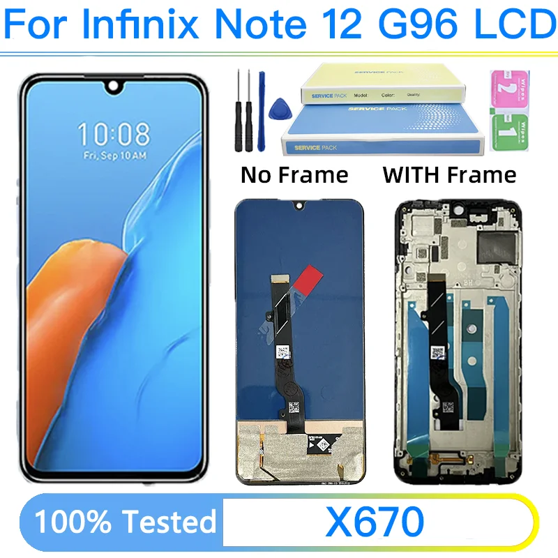 6.7'' Tested for Infinix Note 12 G96 X670 LCD Display Touch Screen ...