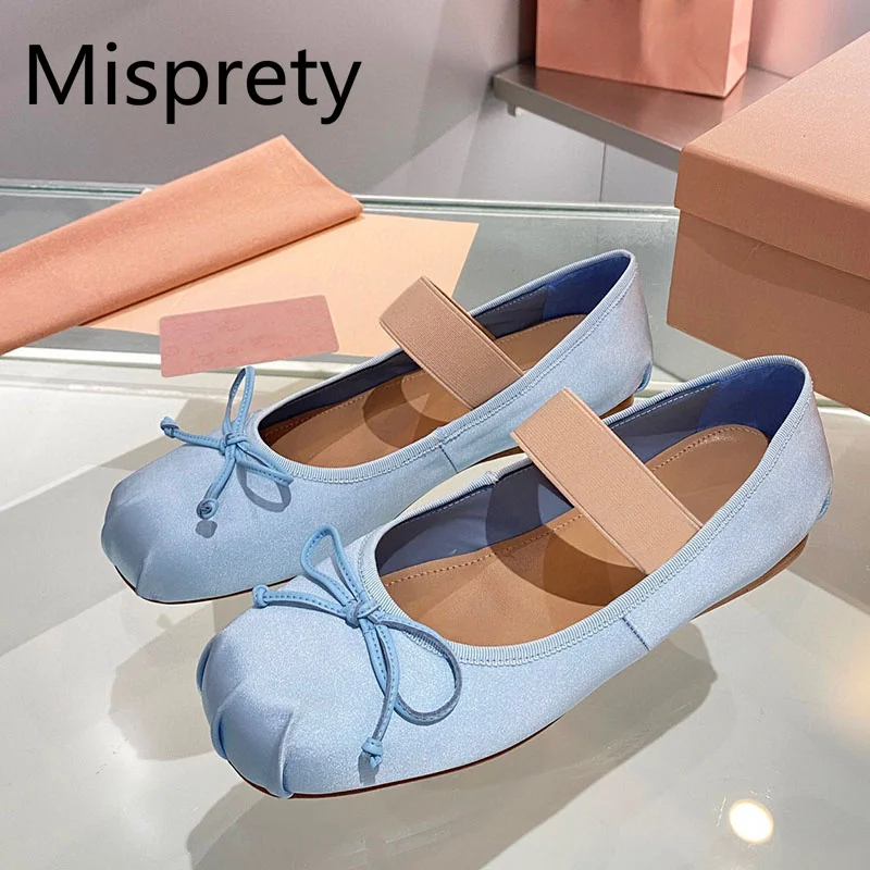 Light Blue Flat Shoes