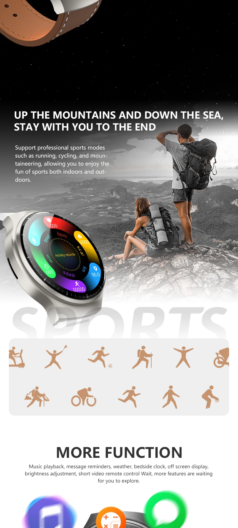 HW6 max AMOLED avec trois Bracelets SILVER - KATEK Smartwatch & Electronics