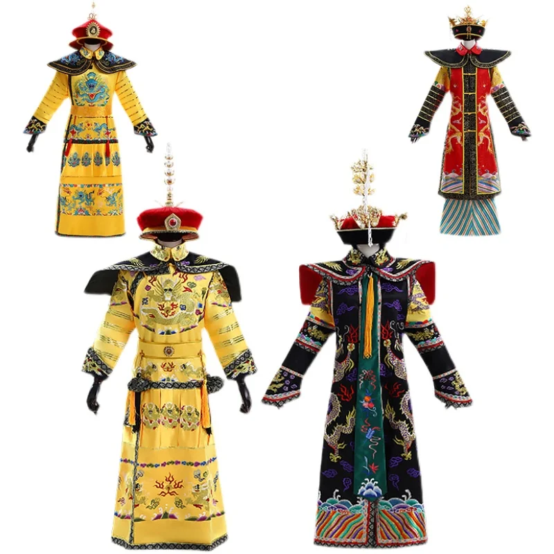 China Qing Dynasty Royal Dragon Robe Manchu Emperor Queen High-end ...
