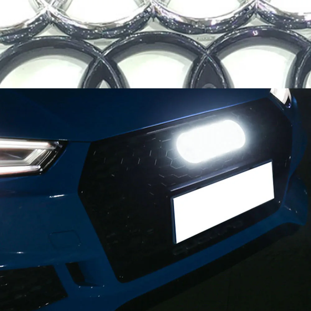 Led 다이나믹 라이트 그릴 스티커 4 링 로고 엠블럼 라이트 A6 A4 A7 A3 A5 Abt Rs3 Rs5 S5 S3 Rs7 4d 로고 라이트 273x95cm